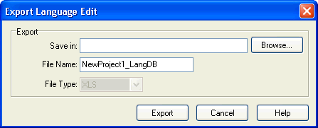 Export Language Edit Database