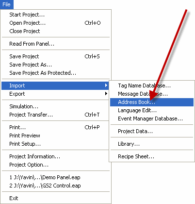 Import an Address Book Database