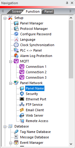 Panel Network Setup