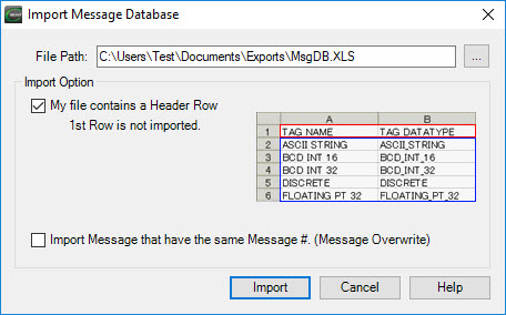 Import Message Database