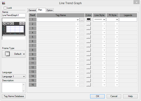 Line Trend Graph — Pen