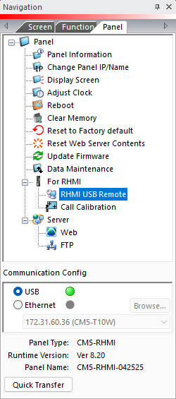 Using RHMI USB Remote