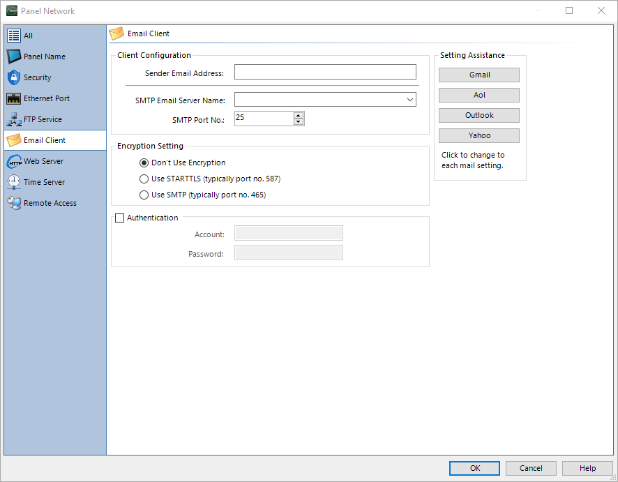 Panel Network — Email Client Setup