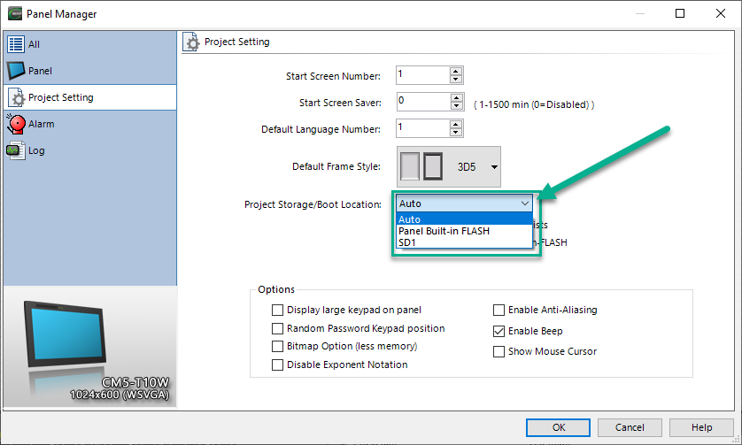 Project Storage/Boot Location