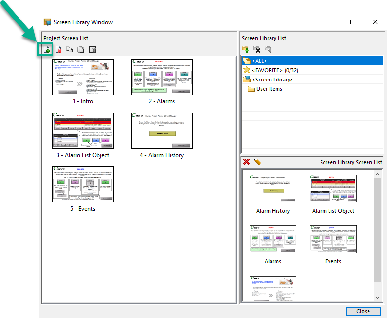 Add, Delete, Copy, and Paste Screens