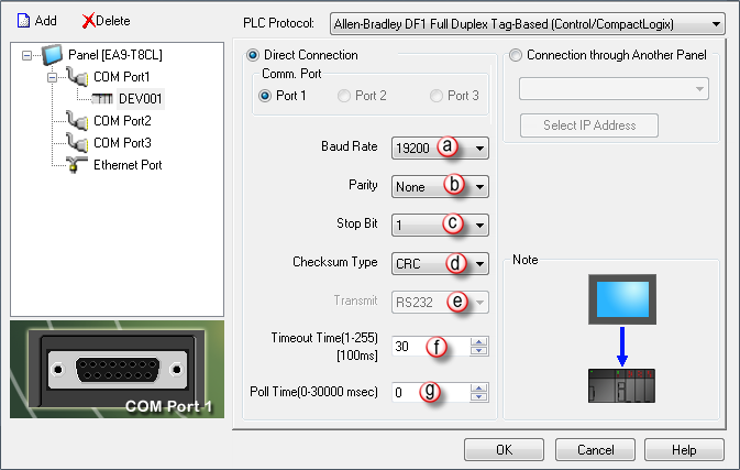 Allen-Bradley DF1 Full Duplex Tag-Based (Control/CompactLogix) Setup
