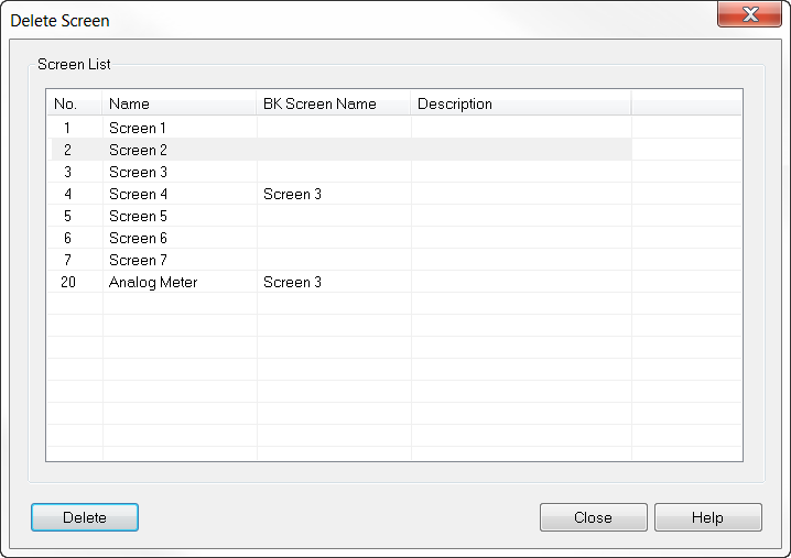 Add, Delete, Copy, and Paste Screens
