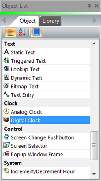 Digital Clock Object