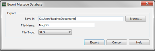 Export a Message Database