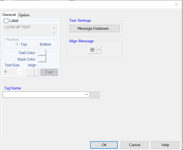 Look up Text Object
