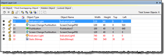 Object Layer List