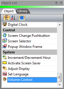 Volume Control Object