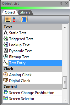 Text Entry Object