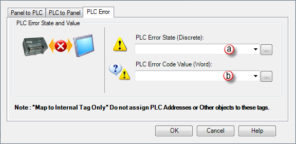 PLC Error Tab