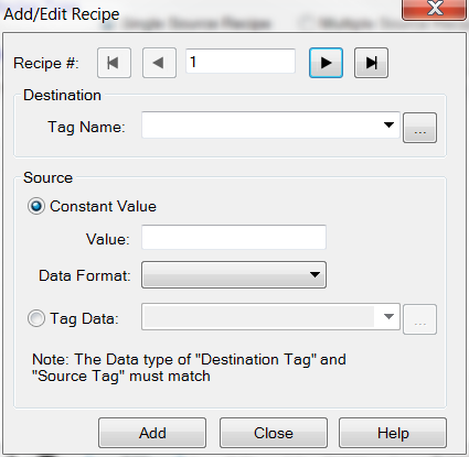Recipe Object — Recipe Tab