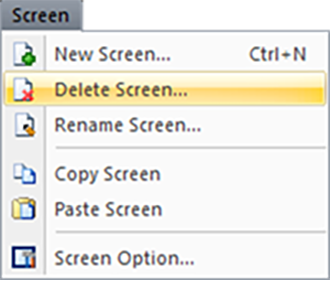 Delete Screen