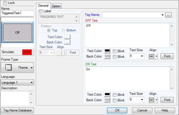 Triggered Text Object