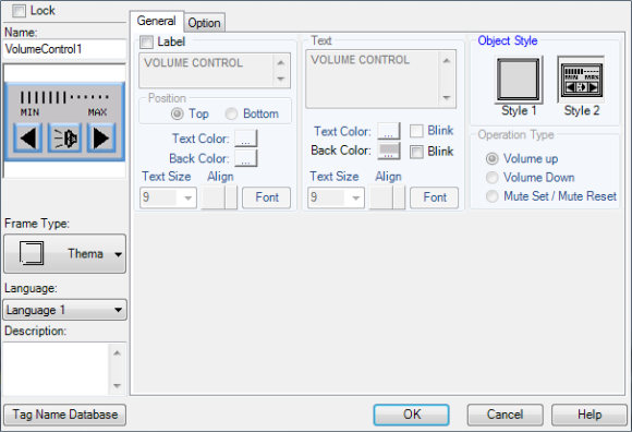 Volume Control Object