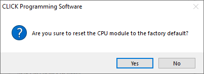 Reset to Factory Default