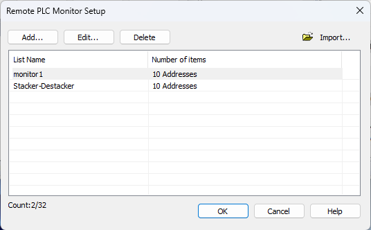 Remote PLC Monitor Setup