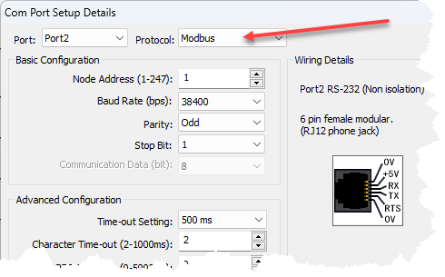 Receive Instruction: MODBUS RTU