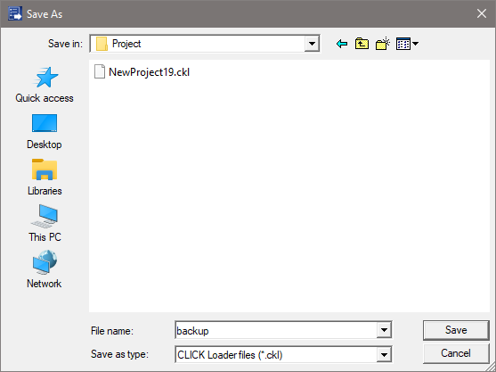 CLICK Project Loader