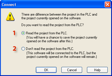 Connect and Read Project from PLC