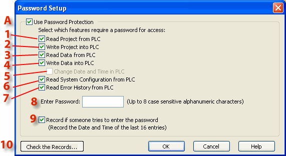 Password Setup - Serial Only CPUs